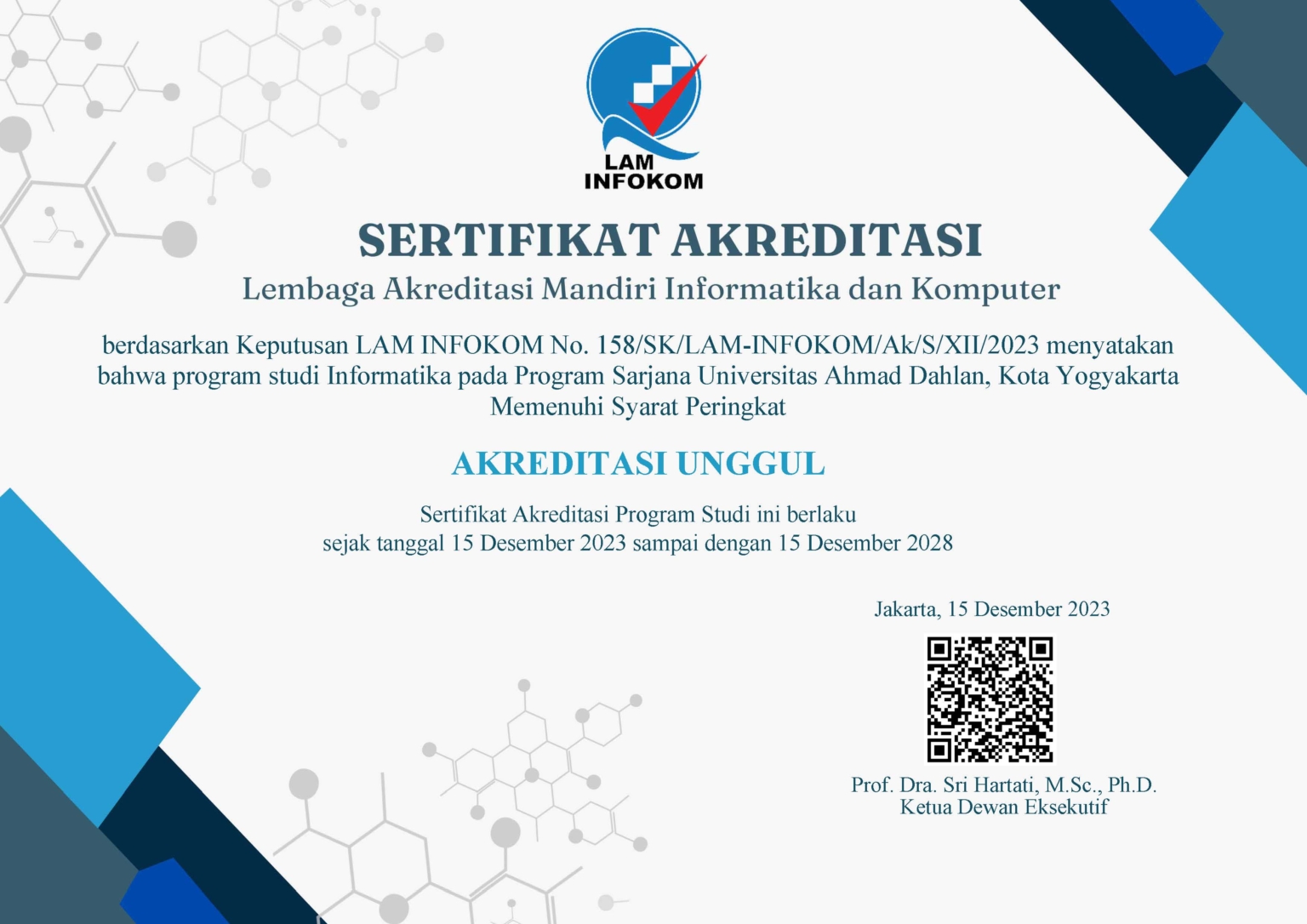 Akreditasi Prodi - Program Studi S1 Informatika